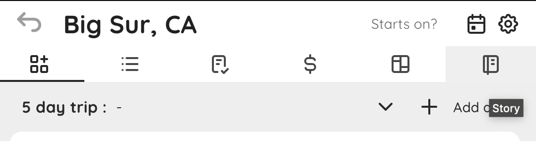 Managing stories – Turas.app
